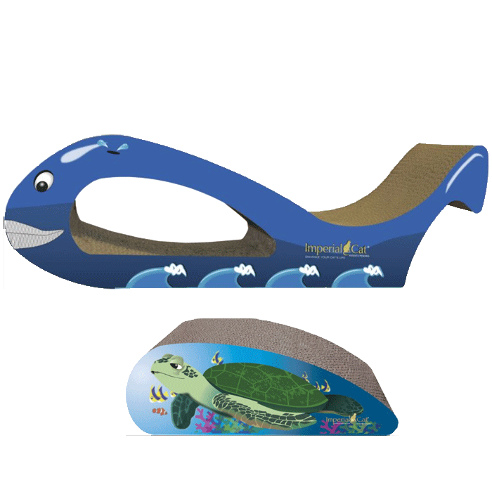 Giant Whale Cardboard Cat Scratcher - Blue Whale – The Cat Connection