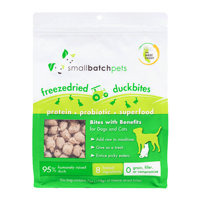 Smallbatch Freeze Dried Super Booster Duck Bites – The Cat Connection